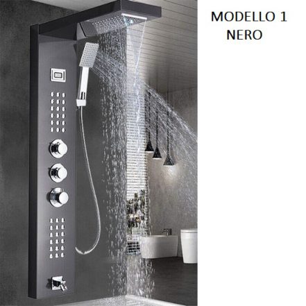 Colonna doccia con termostatico e getti idromassaggio in 4 modelli ...